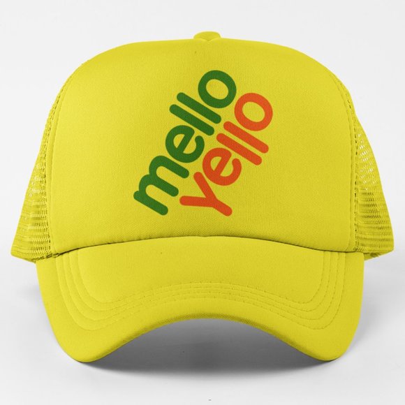Accessories | New Mello Yello 1979 Logo Retro Foam Trucker Mesh Snapback Hat Yellow | Poshmark